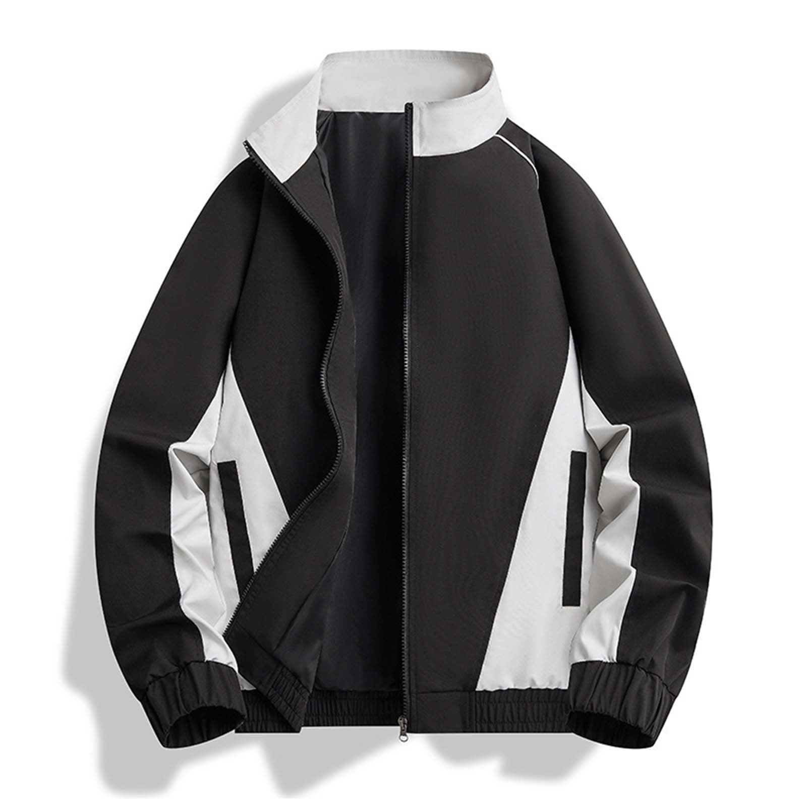Donemore Color-Block Windproof Water-Resistant Detachable Hood Jacket ...