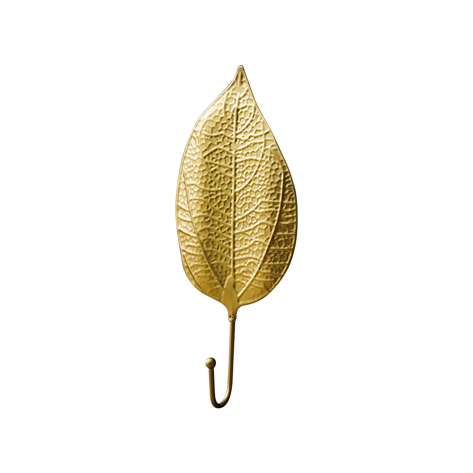 Donemore Decorative Leaves Iron Hooks, Gold Ginkgo Leaf Shape Wall ...