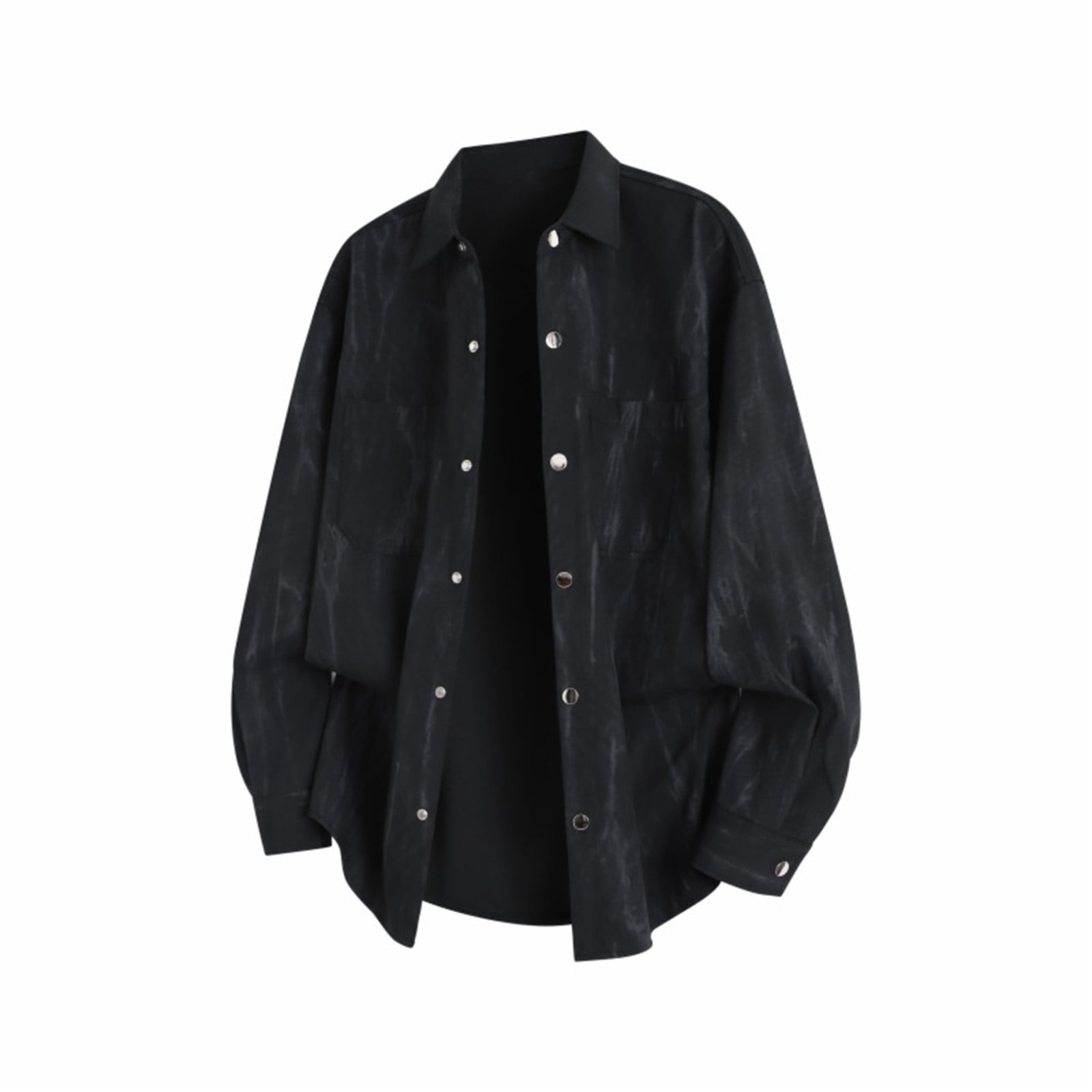 Donemore Men's Casual Checkered Print Shirt Jacket with Button-Down ...