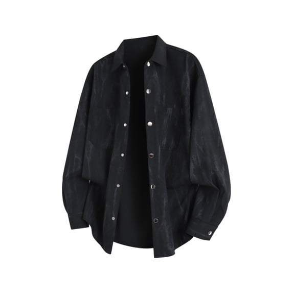 Donemore Men's Casual Checkered Print Shirt Jacket with Button-Down ...