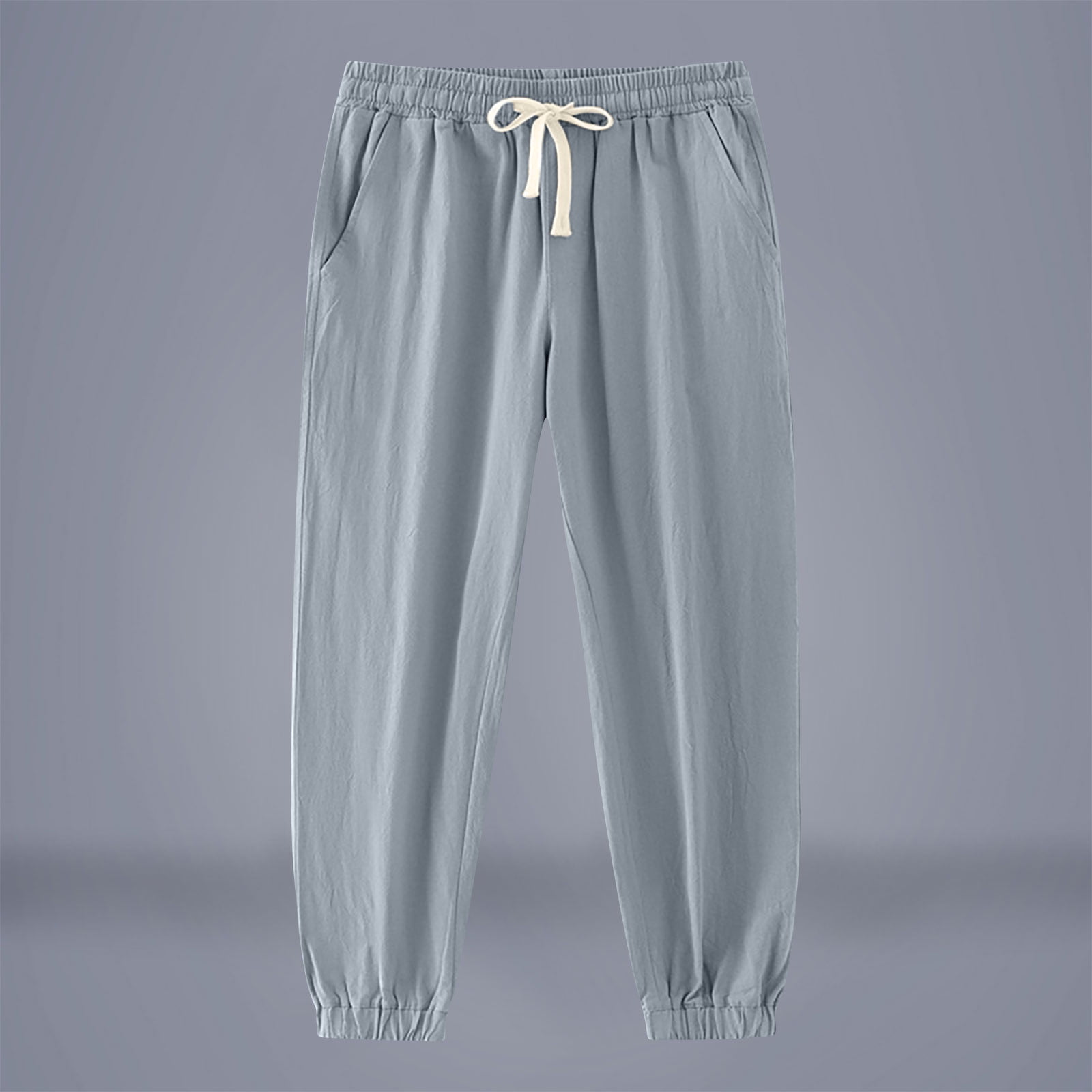 Donemore Men's Casual Drawstring Elastic Waist Tapered Pants Multi ...