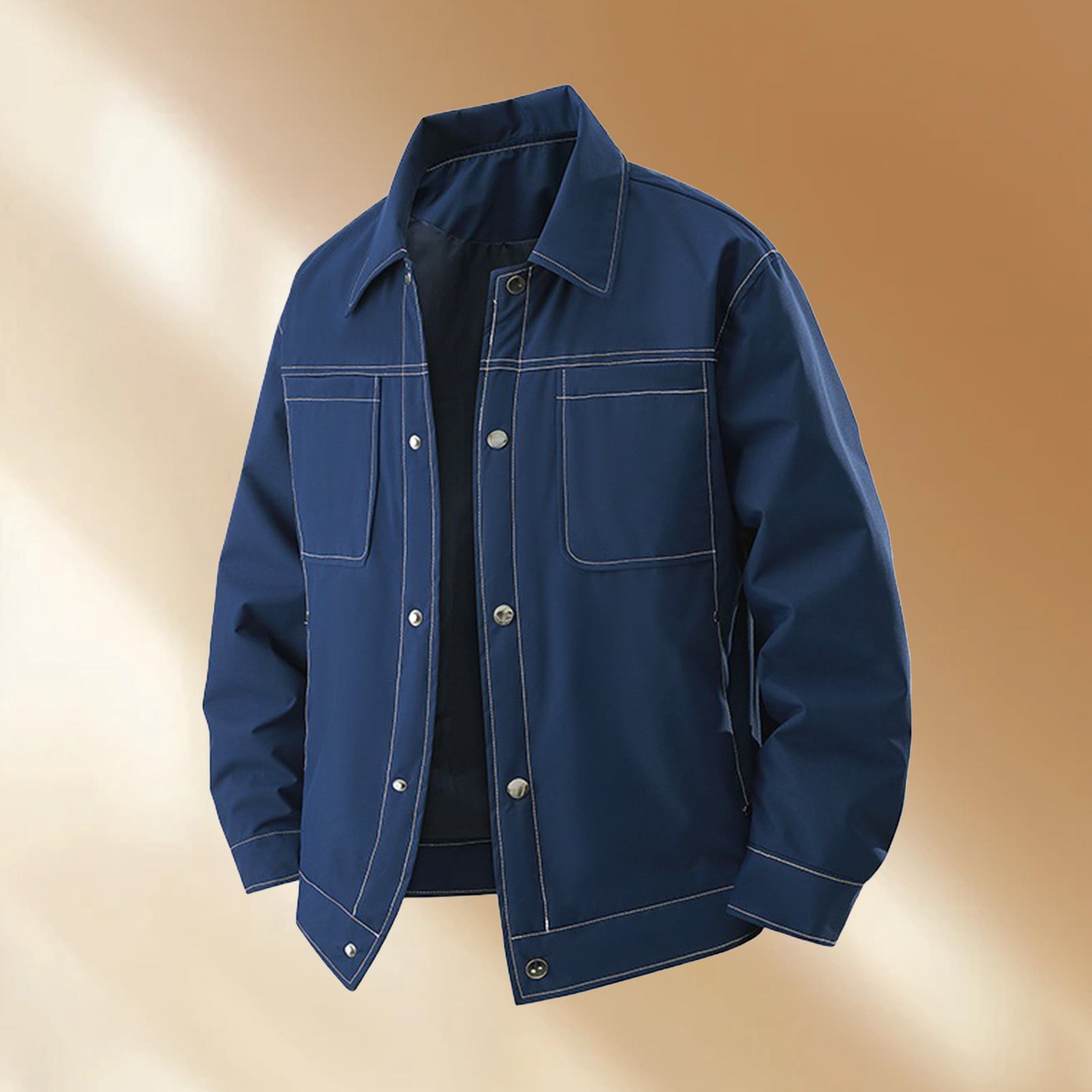 Donemore Men's Fashion Long Sleeve Collar Shirt Button Placket and ...