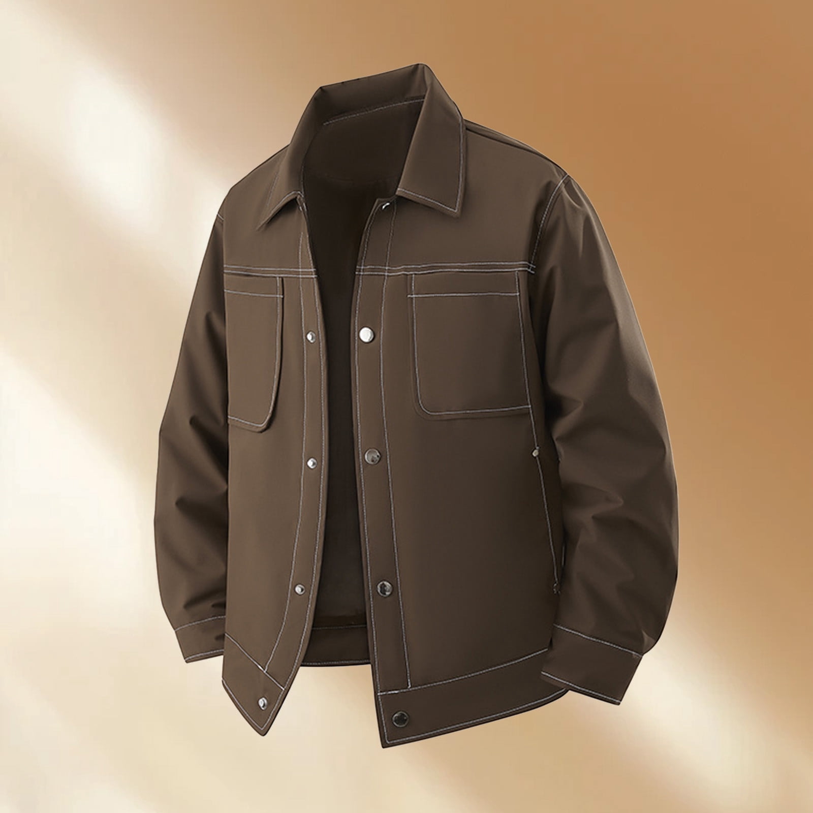 Donemore Men's Fashion Long Sleeve Collar Shirt Button Placket and ...