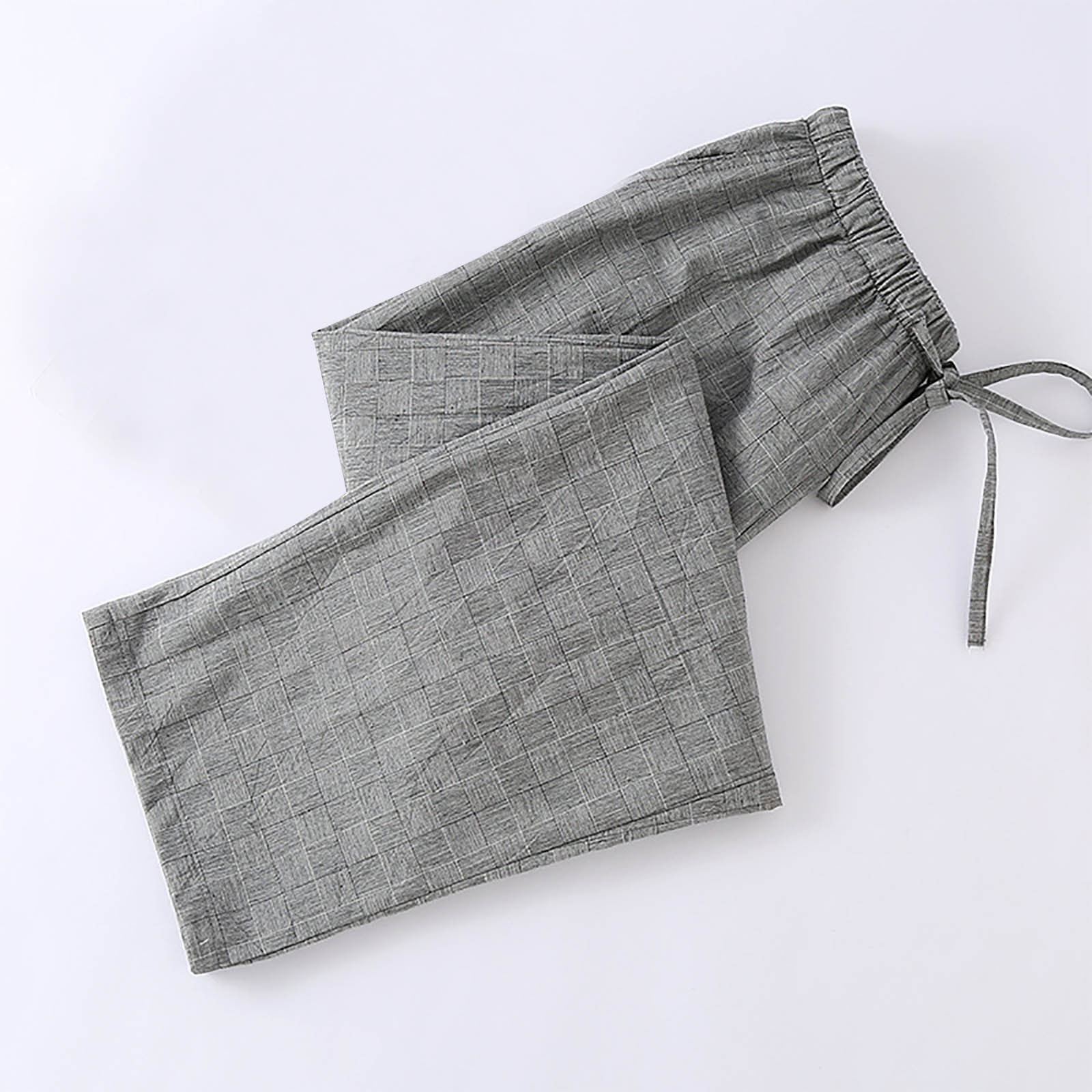 Donemore Men's Sleep Pants Checkered Straight Leg Elastic Waist with ...