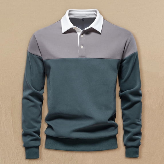 Donemore Men's Solid Color Long Sleeve Lapel Shirt / Casual Business ...