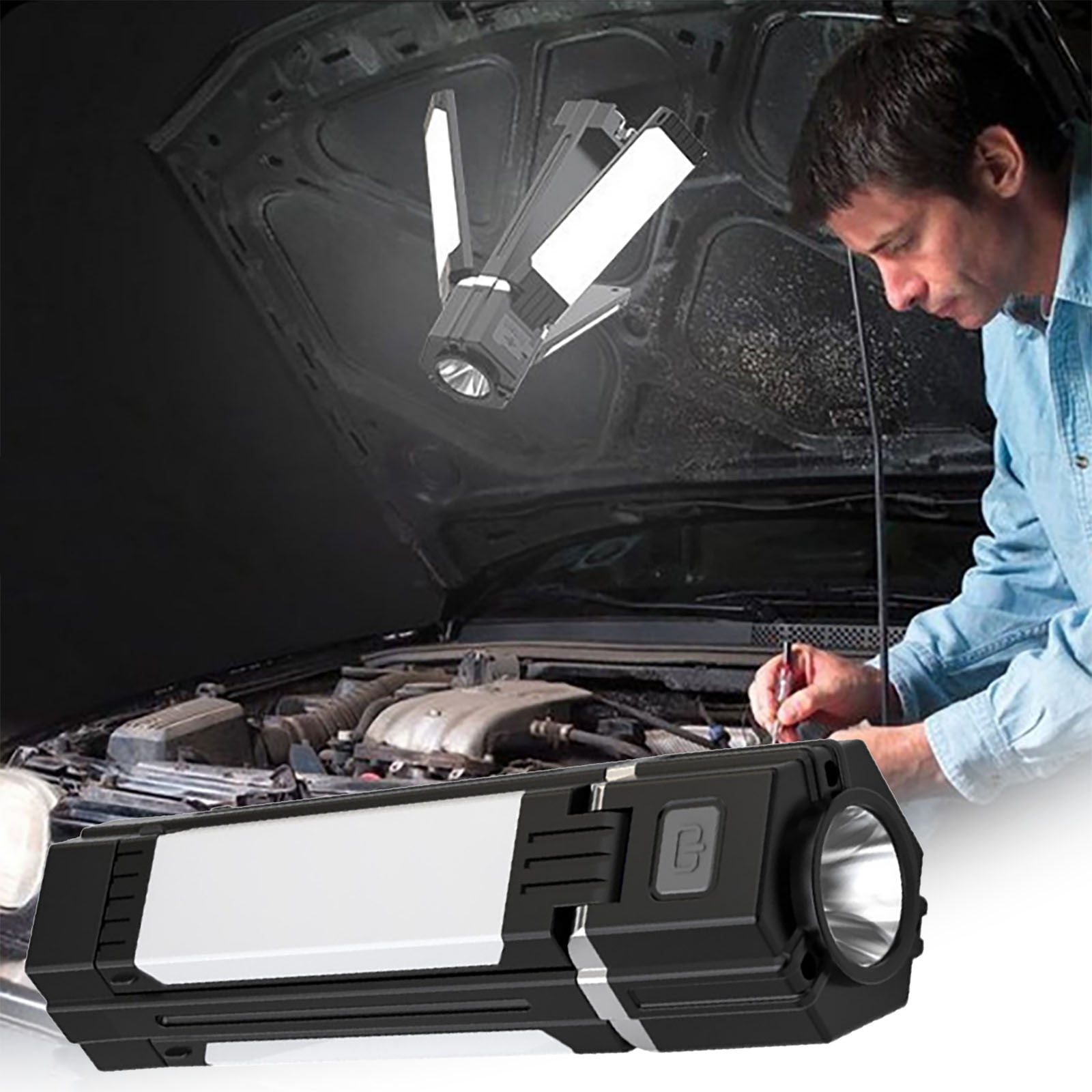 Donemore Outdoor Folding Magnetic Absorption Rechargeable Flashlight ...