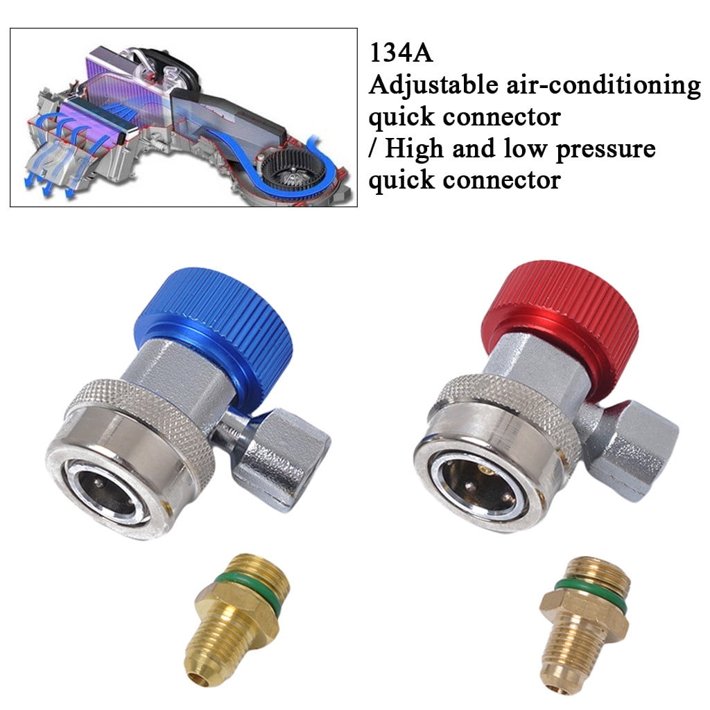 Donemore Quick Coupler Adapter, Adjustable R134A Adapters and AC Hose ...