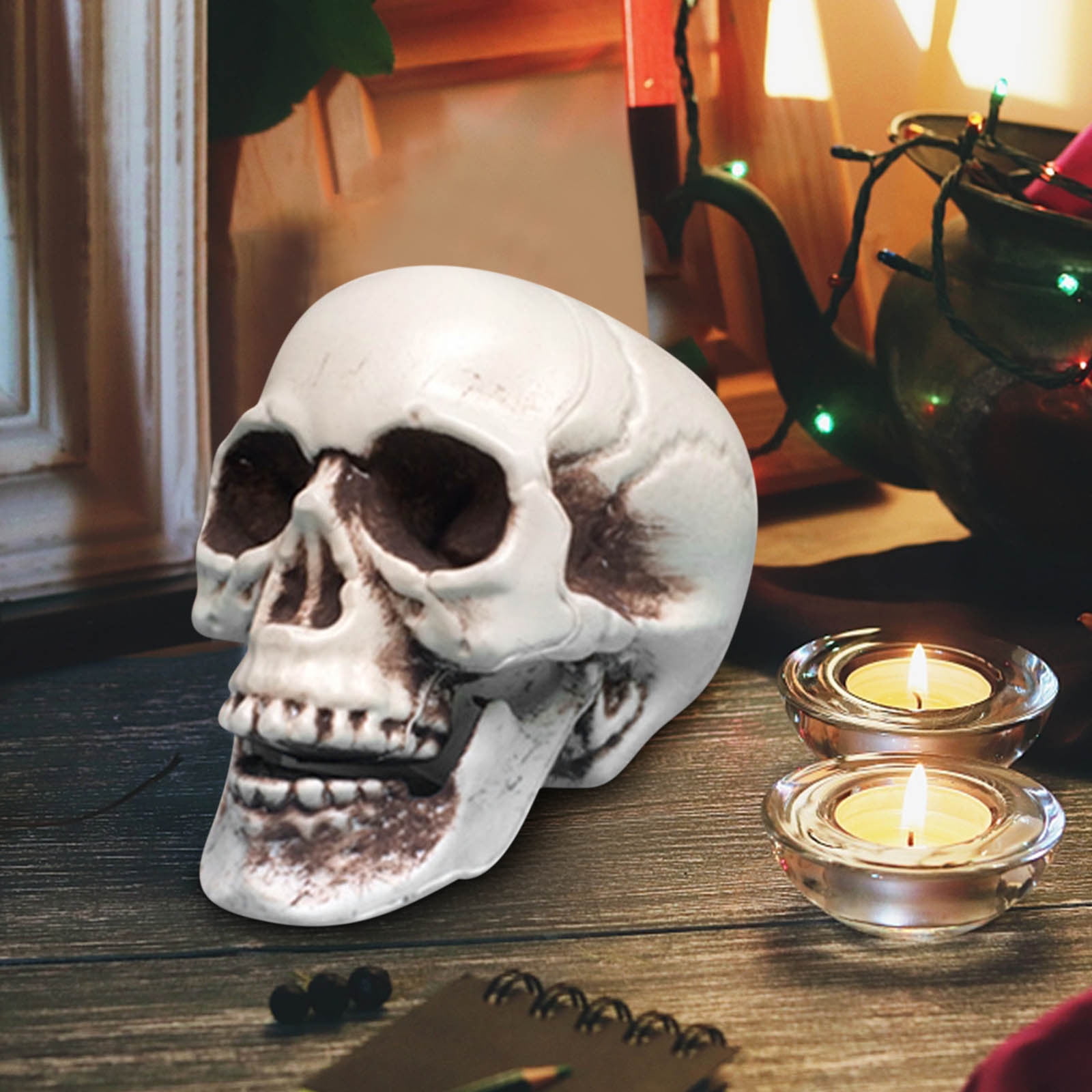 Donemore Skull Decor Plastic Skulls Heads, Halloween Decor Human Skull ...