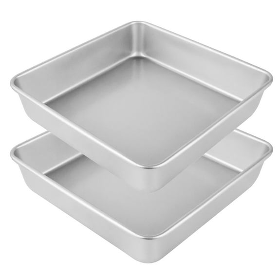 Donepart 9-Inch Square Cake Pan Set, 2-Pack Nonstick Carbon Steel ...