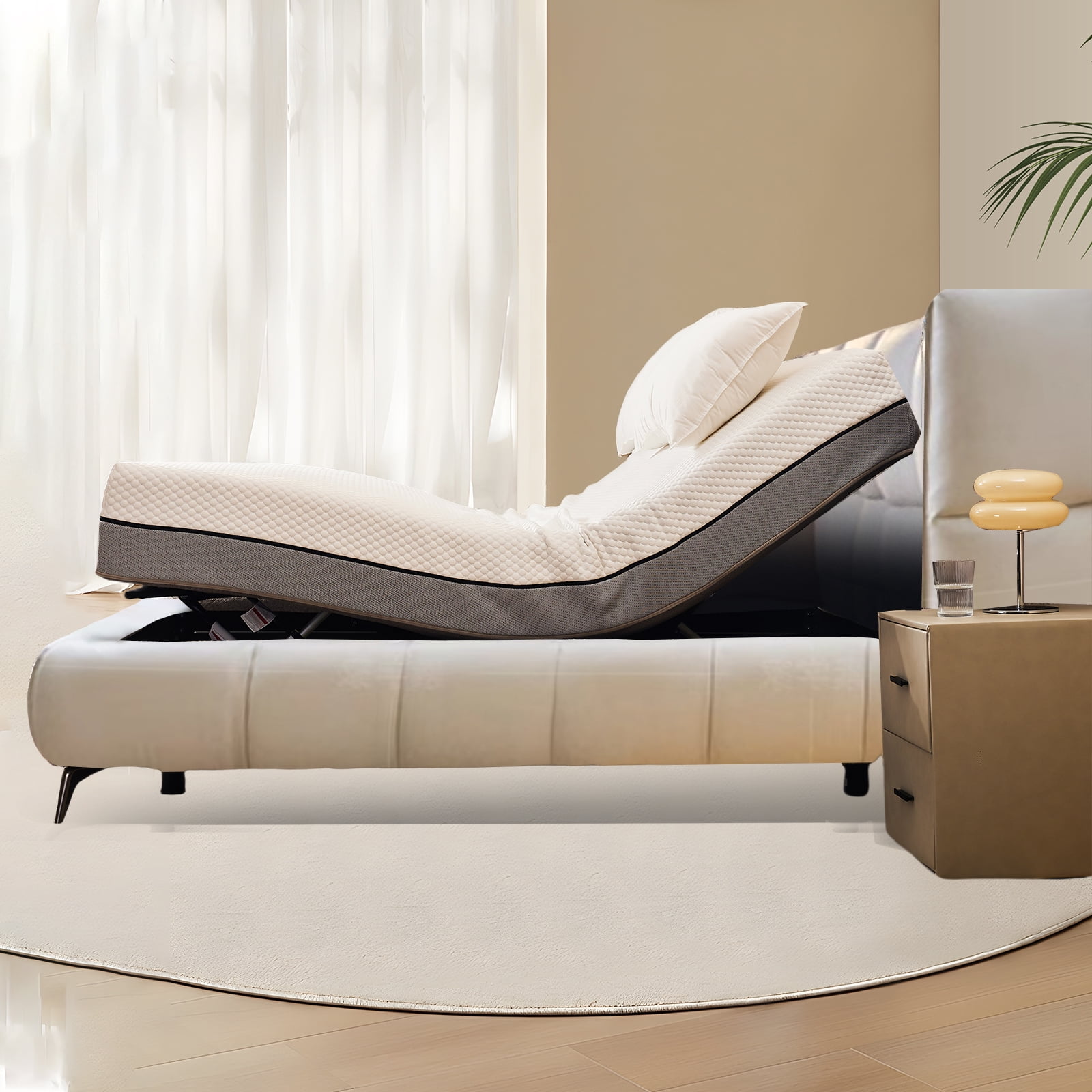 Donext Queen Adjustable Bed Frame with Head and Foot Incline, Wireless ...