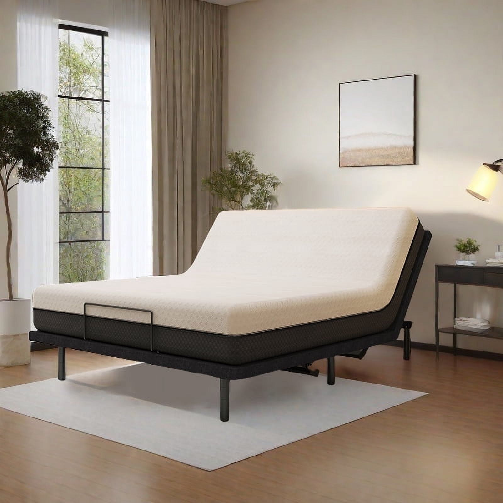 Donext Queen Size Ergonomic Adjustable Bed w/Incline, Remote Control ...