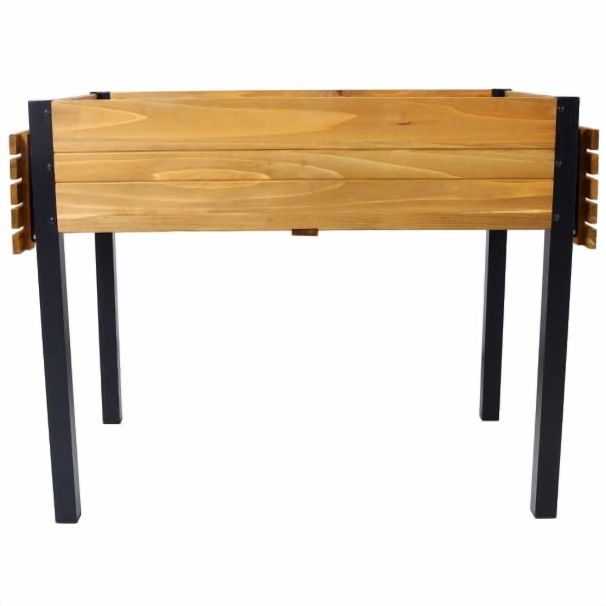 Donext Raised Garden Bed, Metal Leg Wood Planter Boxes with Folding ...