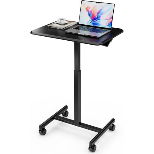 Donext Standing Desk Small Rolling Desk with Lockable Wheels, Mobile ...