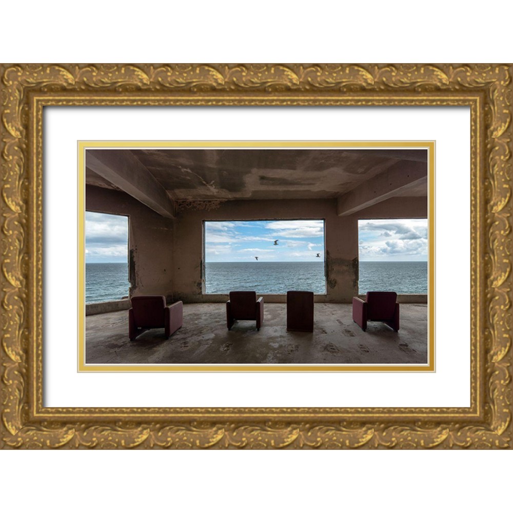 Dong Hee, Han 24x17 Gold Ornate Wood Framed with Double Matting Museum ...