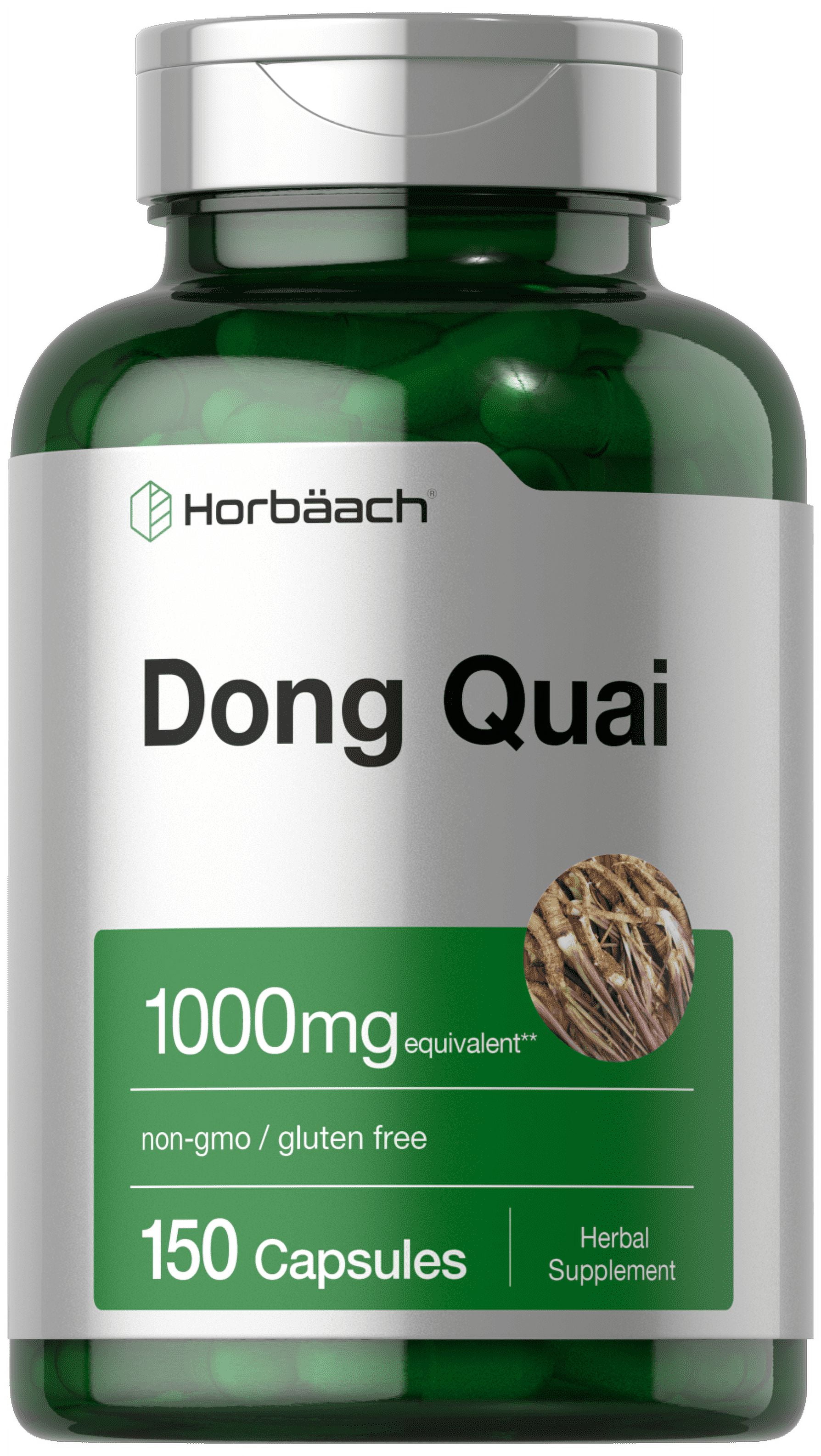 Dong Quai Capsules | 1000mg | 150 Count | Non-GMO and Gluten Free Supplement | by Horbaach ...