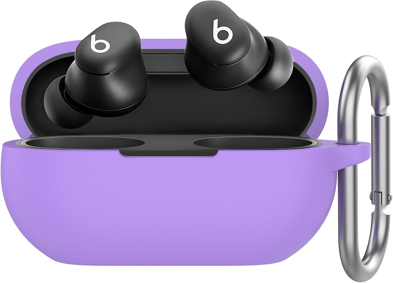 DongZhu Silicone Case for Beats Solo Buds (2024) [Added Metal Carabiner ...
