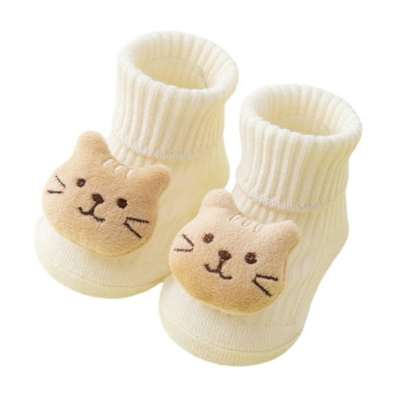 Dongfang Baby Socks Toddler Boys Girls Knit Fluffy 3D Bear Cartoon Fold ...
