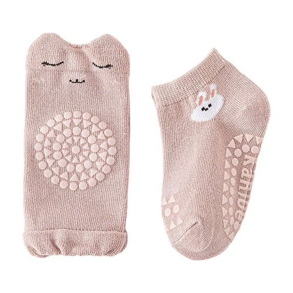 Dongfang Kids Socks Toddler Girls Non-Slip Grid Sole Bear Print Low-Cut ...