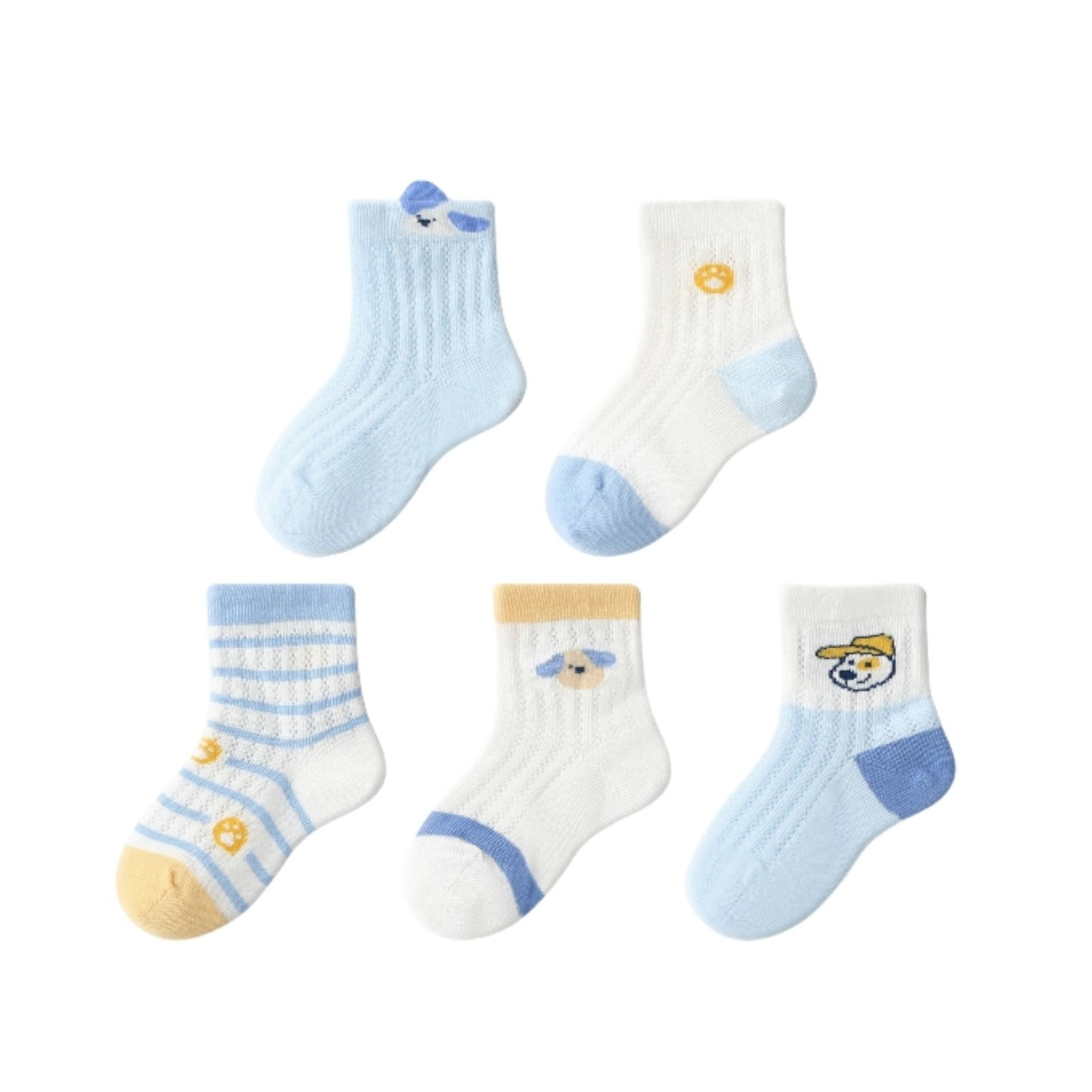 Dongfang Kids Toddler Short Socks 5 Pairs Robot Electronic Breathable ...