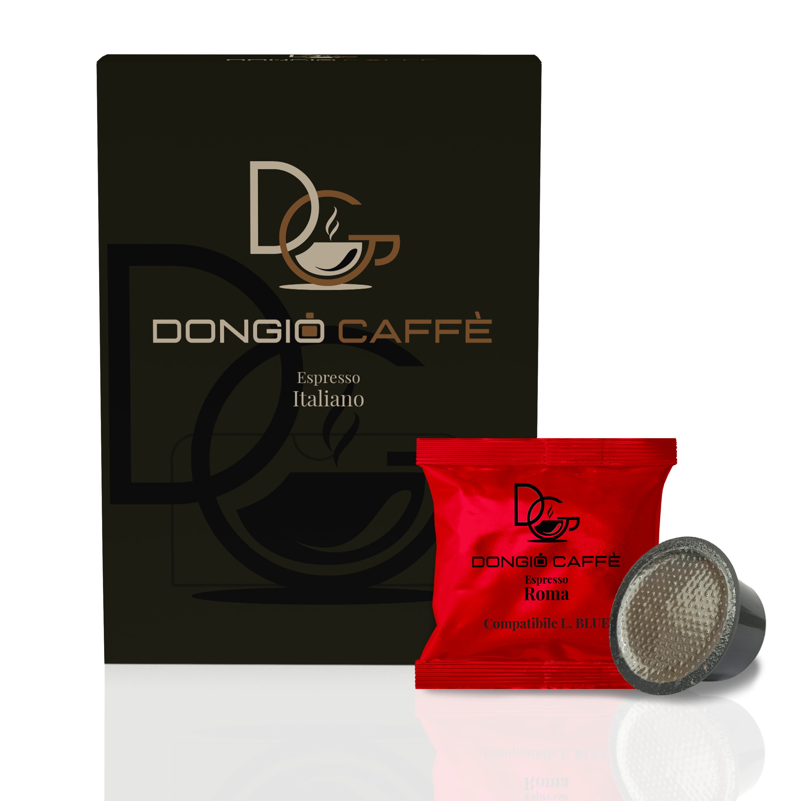 Dongiò Caffè Espresso Roma, 40 Count Of Single-Serve Coffee Capsules Compatible With Lavazza ...