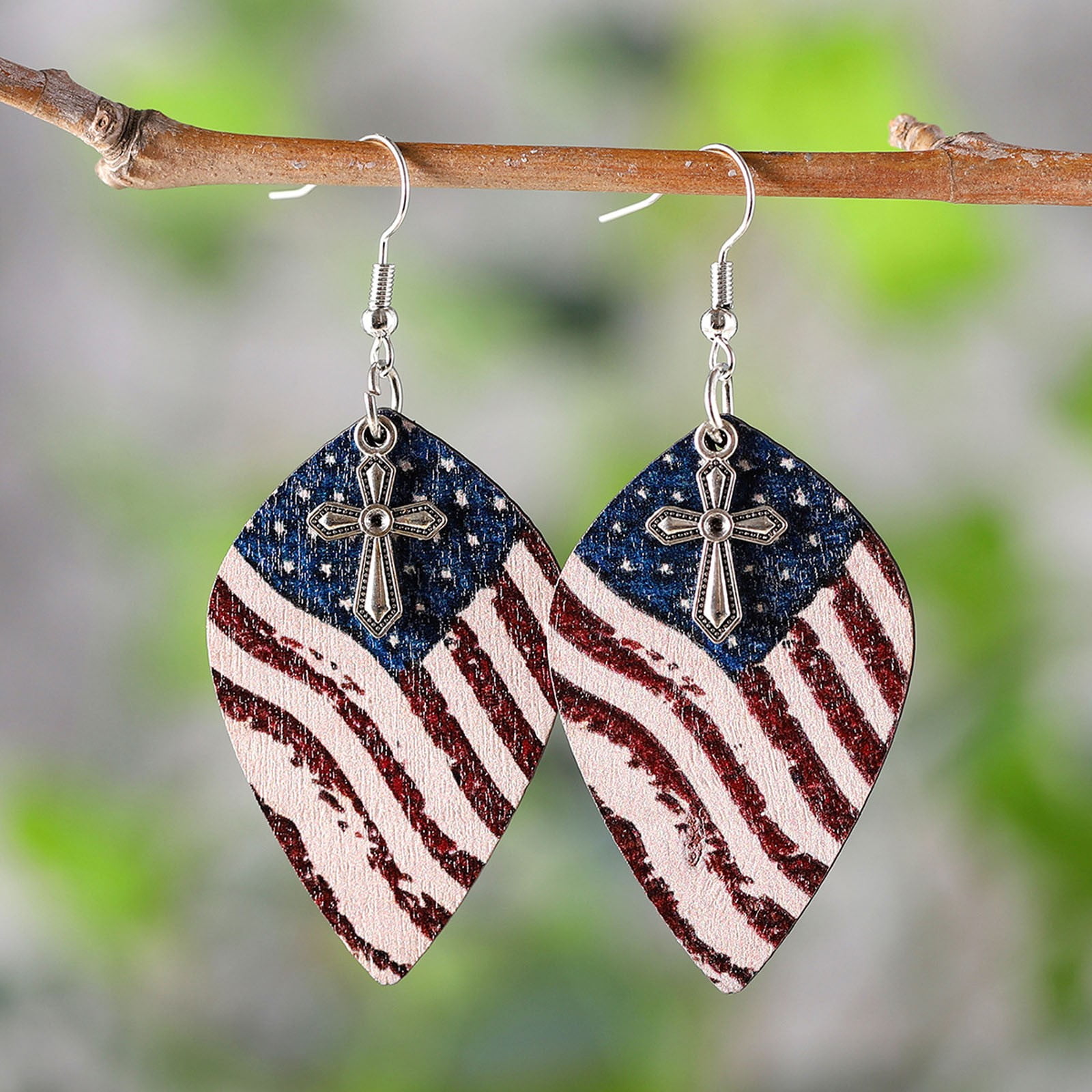 Dongrere 4th of July Earrings | Patriotic Star, Bow & Flag Dangling ...