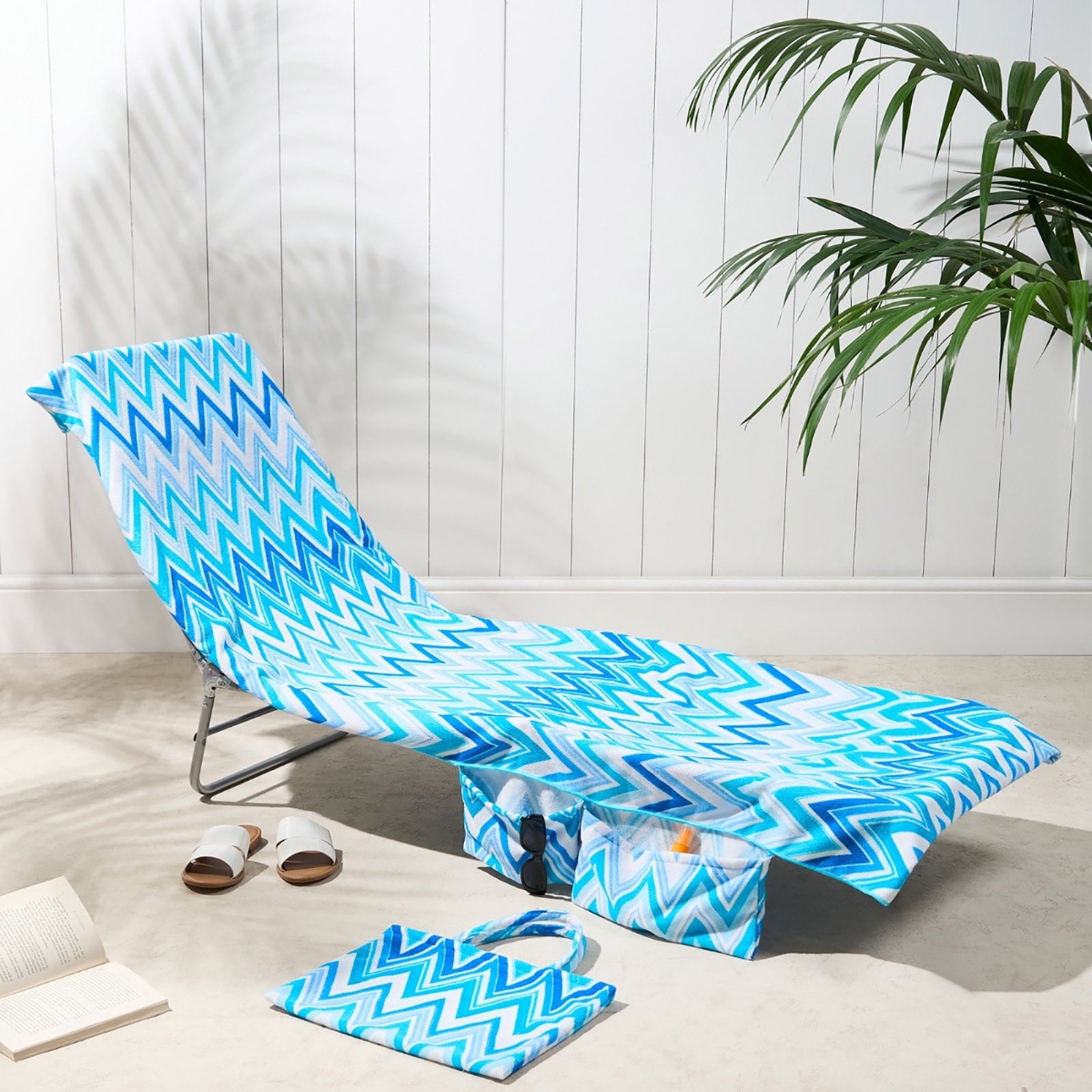 Dongrere Chaise Lounge Cover for Tanning, Beach Chair Towel for Summer ...