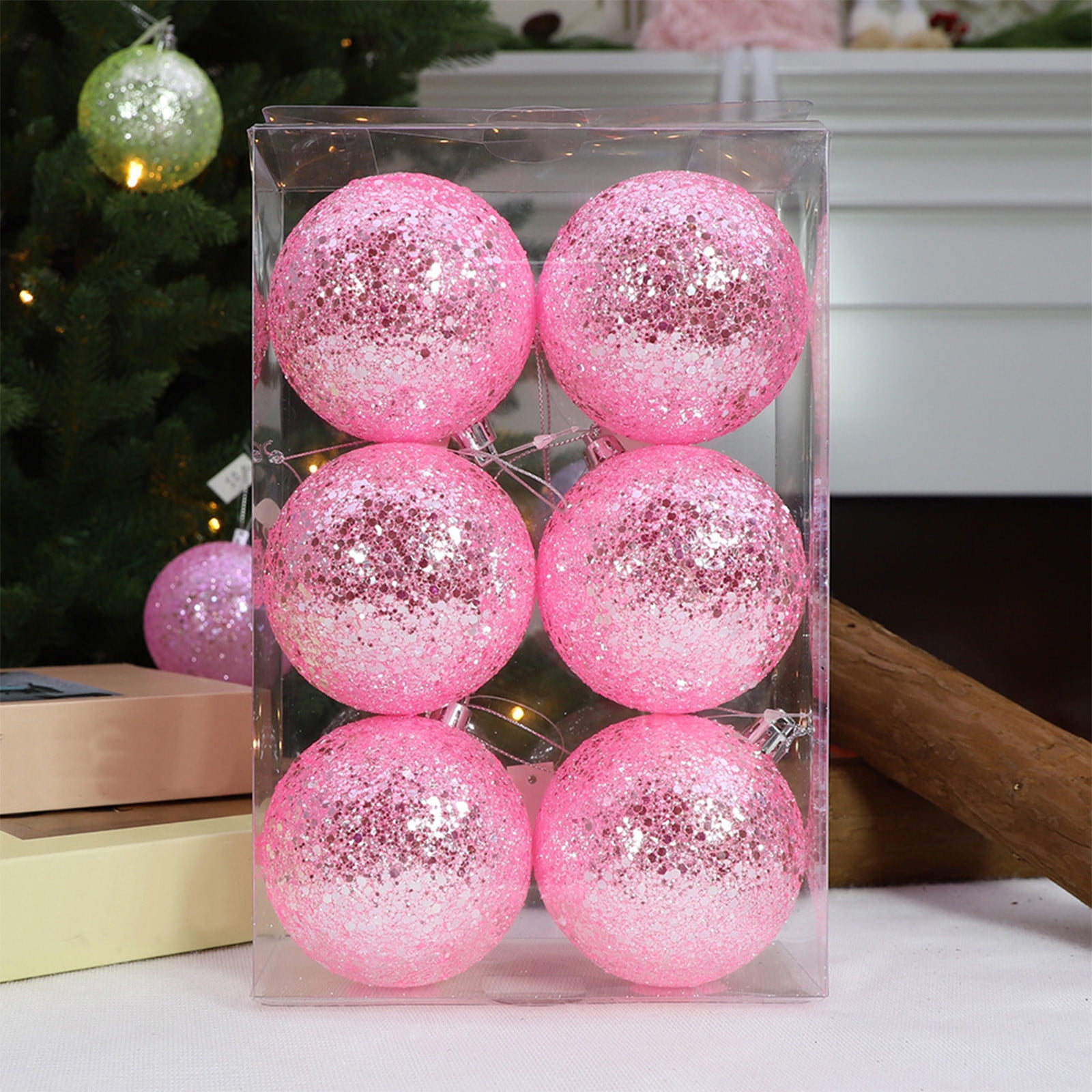 Dongrere Christmas Balls Ornaments 6-Pack 6CM Shatterproof Hanging ...