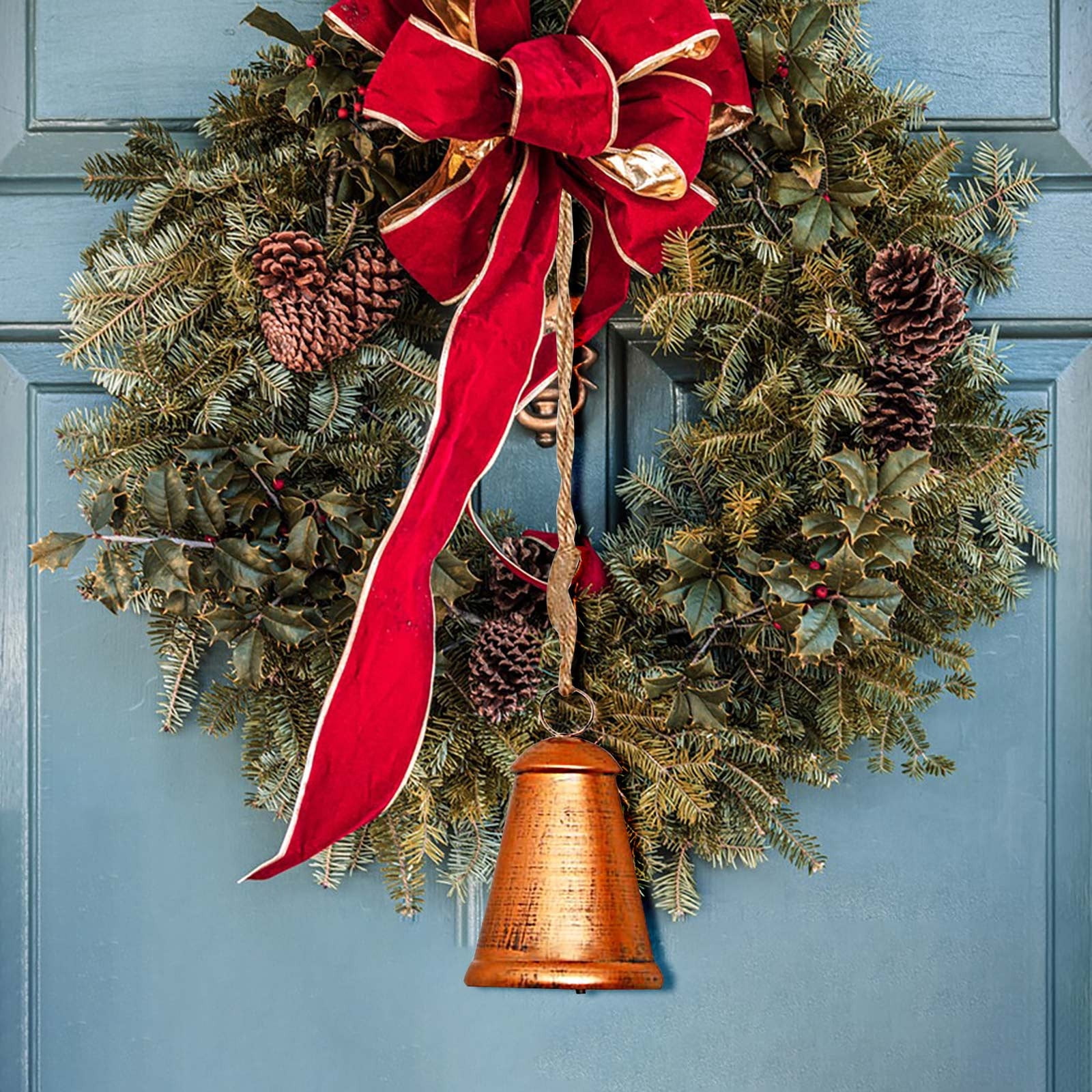Dongrere Christmas Bells for Decoration Metal Cow Bells for Wreath ...