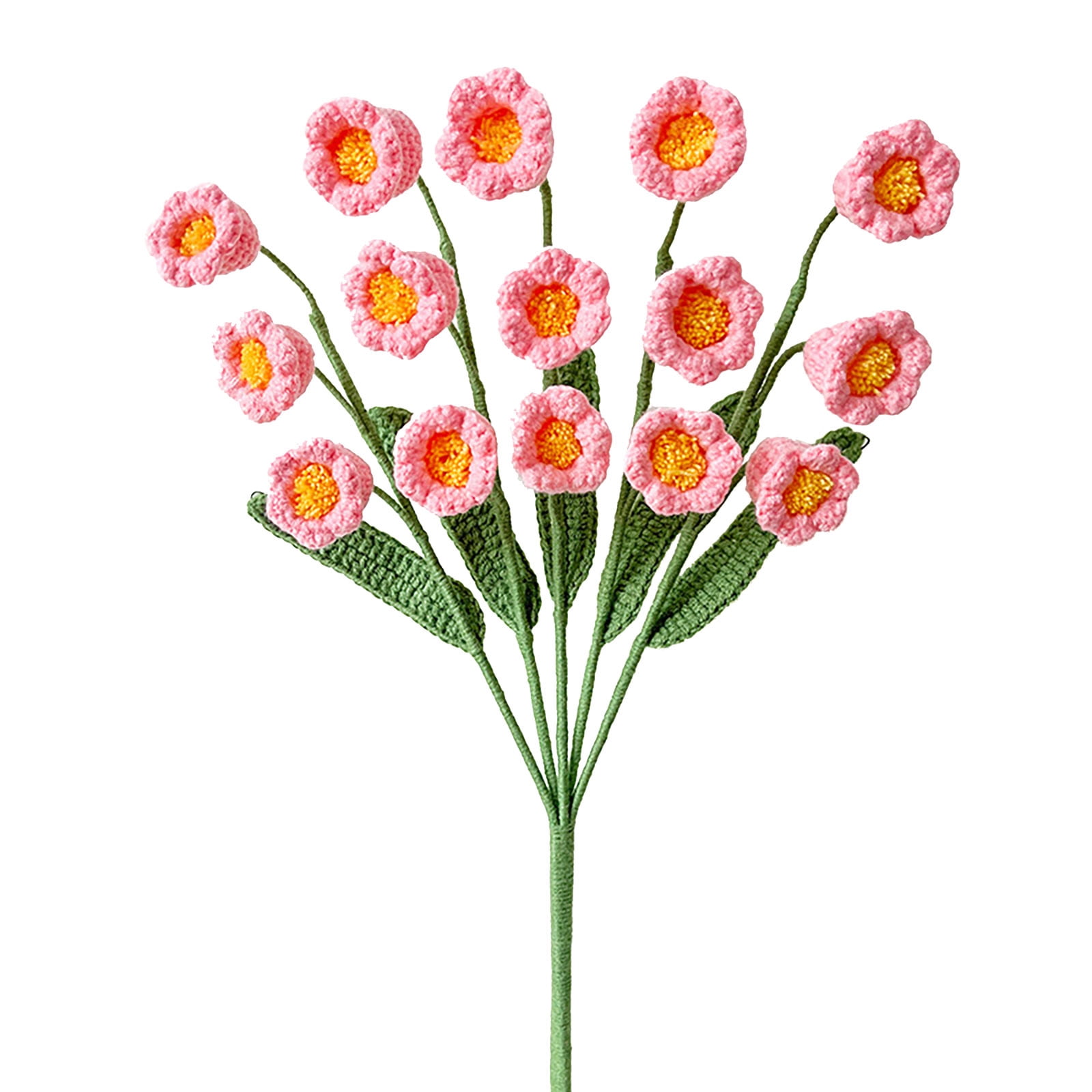 Dongrere Crochet Flowers Simulation Bell-orchid Branch Crochet Flower ...