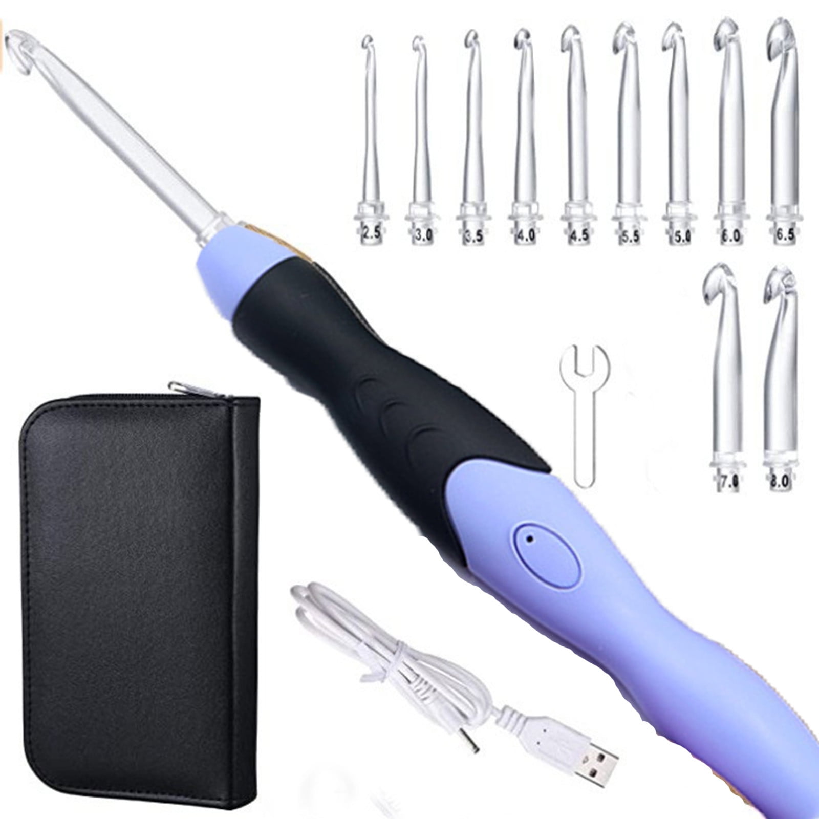 Dongrere Crochet Needles Kit, Lighted Crochet Hook Set, Crochet Hook ...
