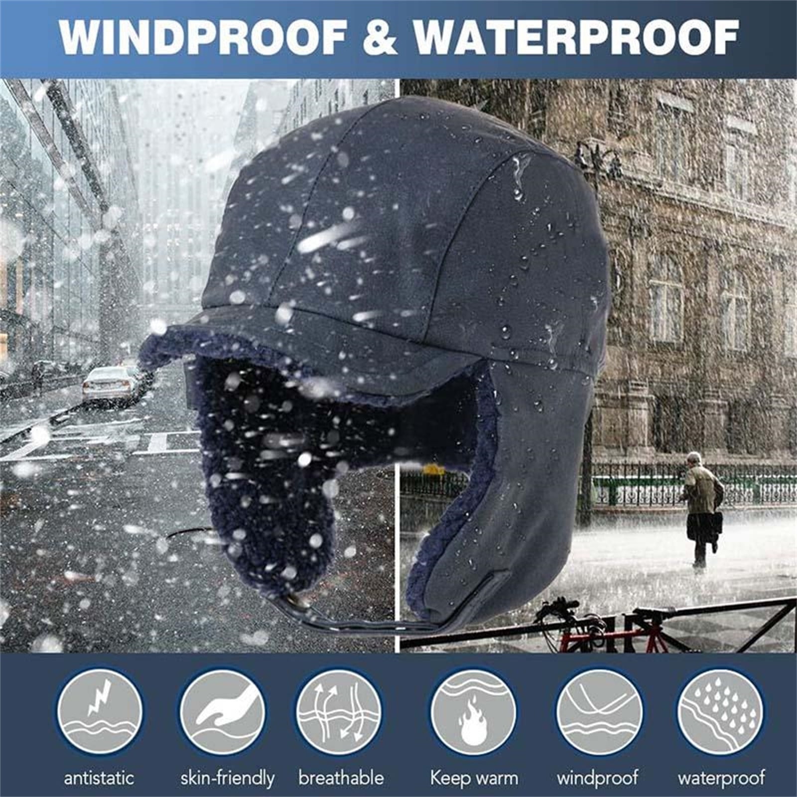 Dongrere Insulated Hat Waterproof Winter Hats for Men - Fall & Winter ...