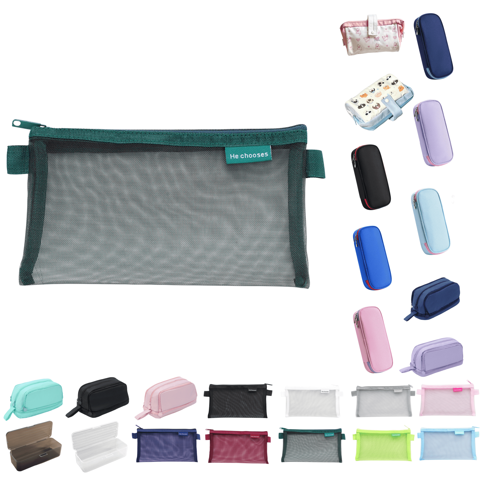 Dongrere Mesh Zipper Pouch Bags, Mesh Bags with Zipper Plastic Storage ...