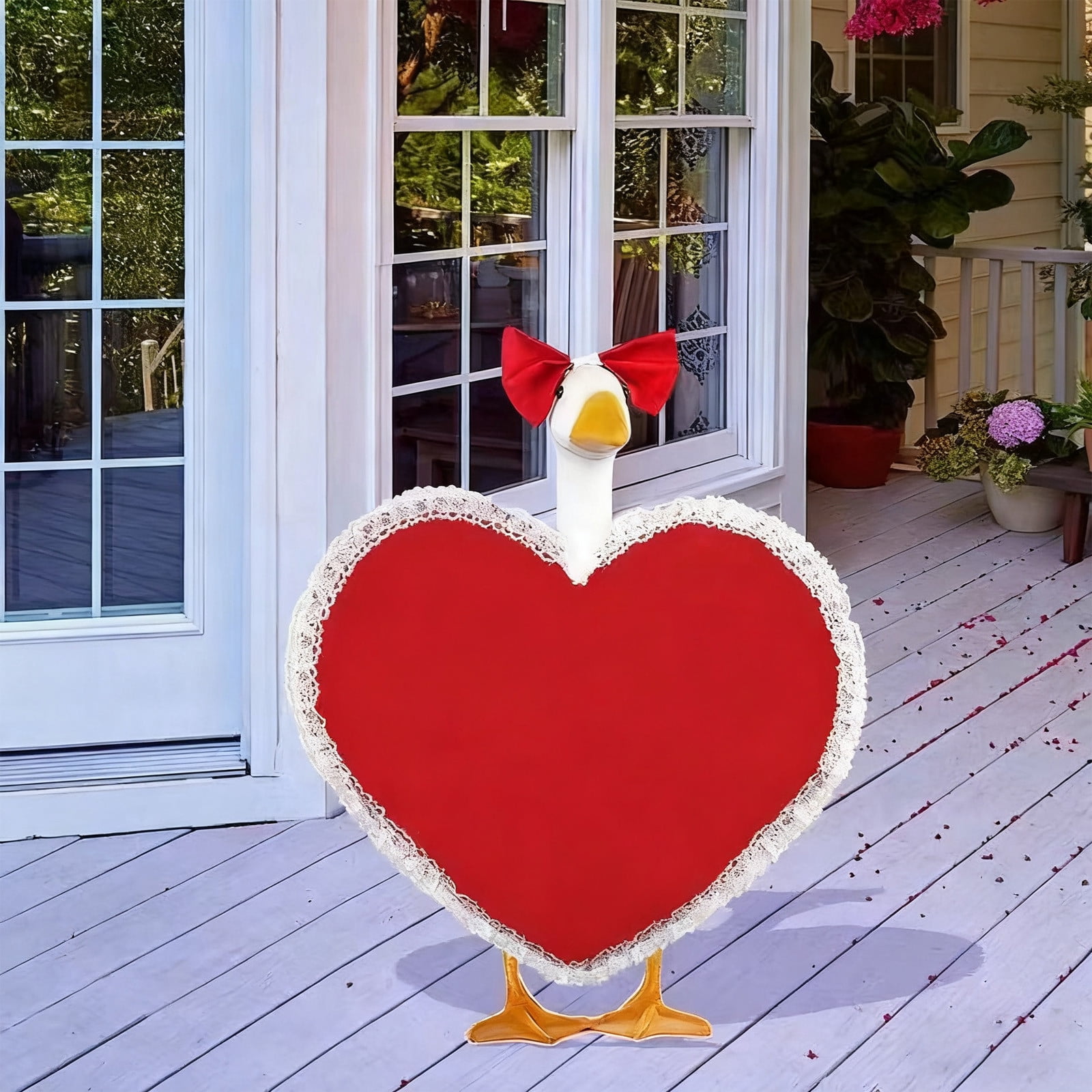 Dongrere Porch Goose Outfits for Christmas Garden Decor Red Outfit for ...