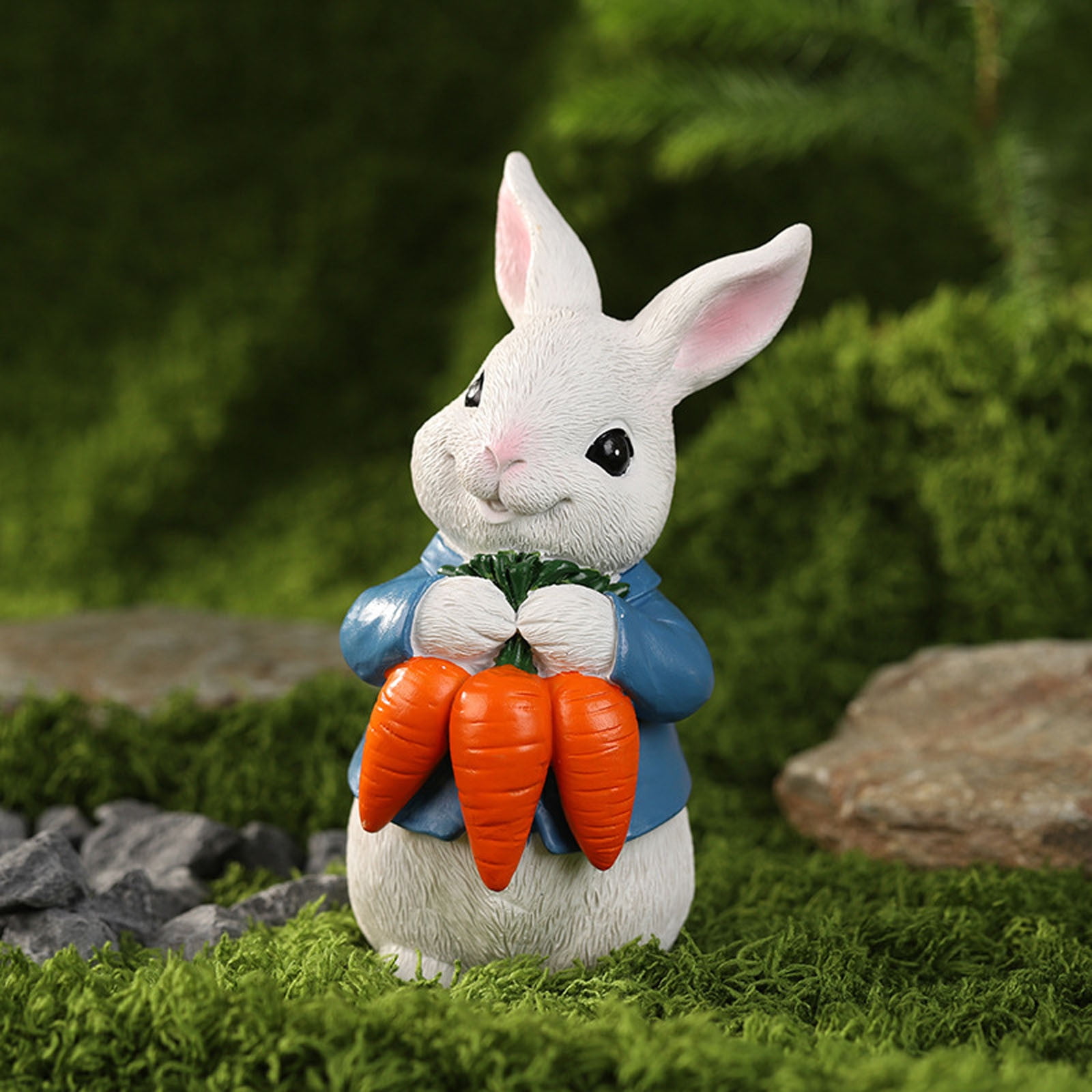 Dongrere Rabbits Figurine for Garden Decor, Climbing Bunny Statue ...