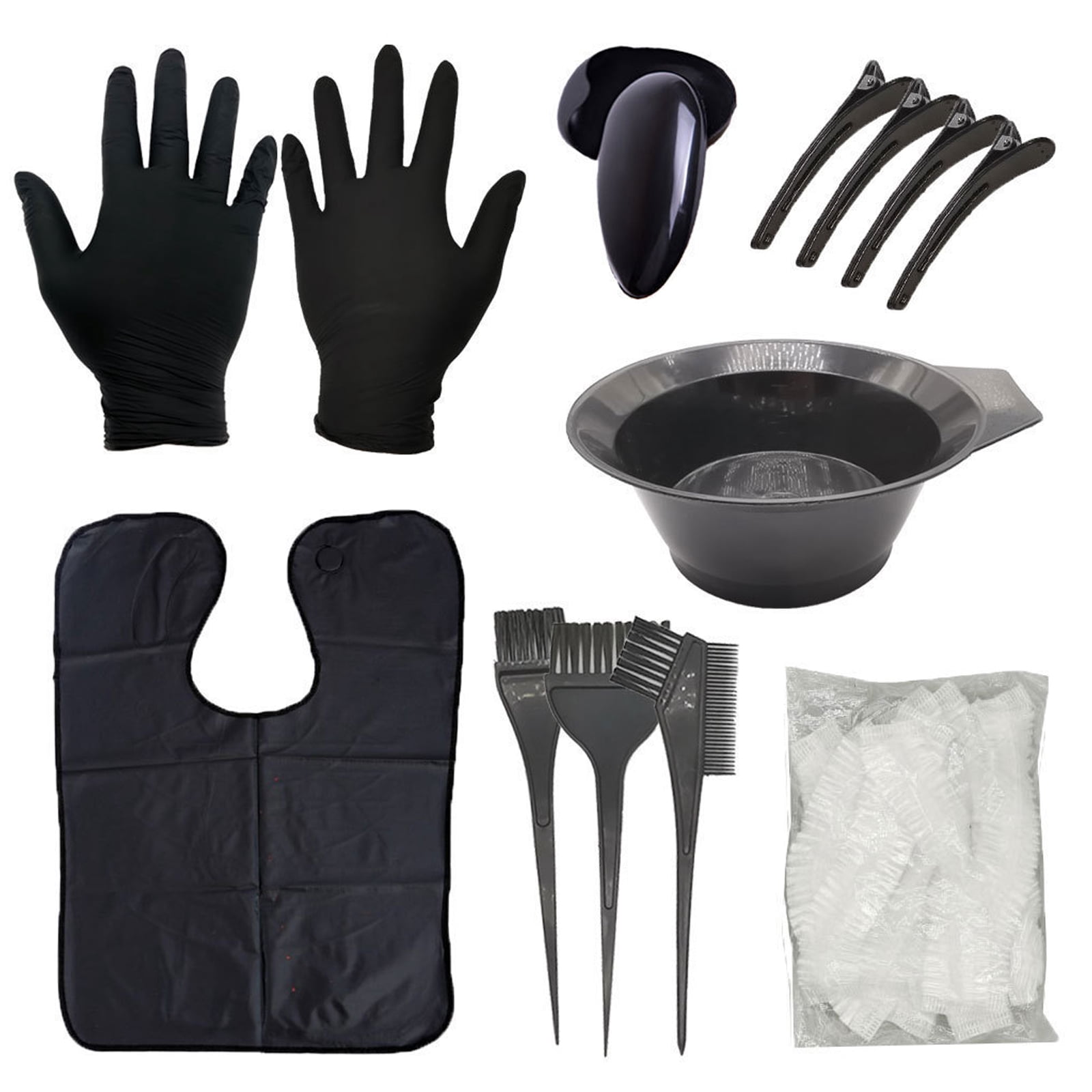Dongyi 14-Piece Salon-Grade Hair Dye Tool Kit with Non-Slip Bowl, Brush ...