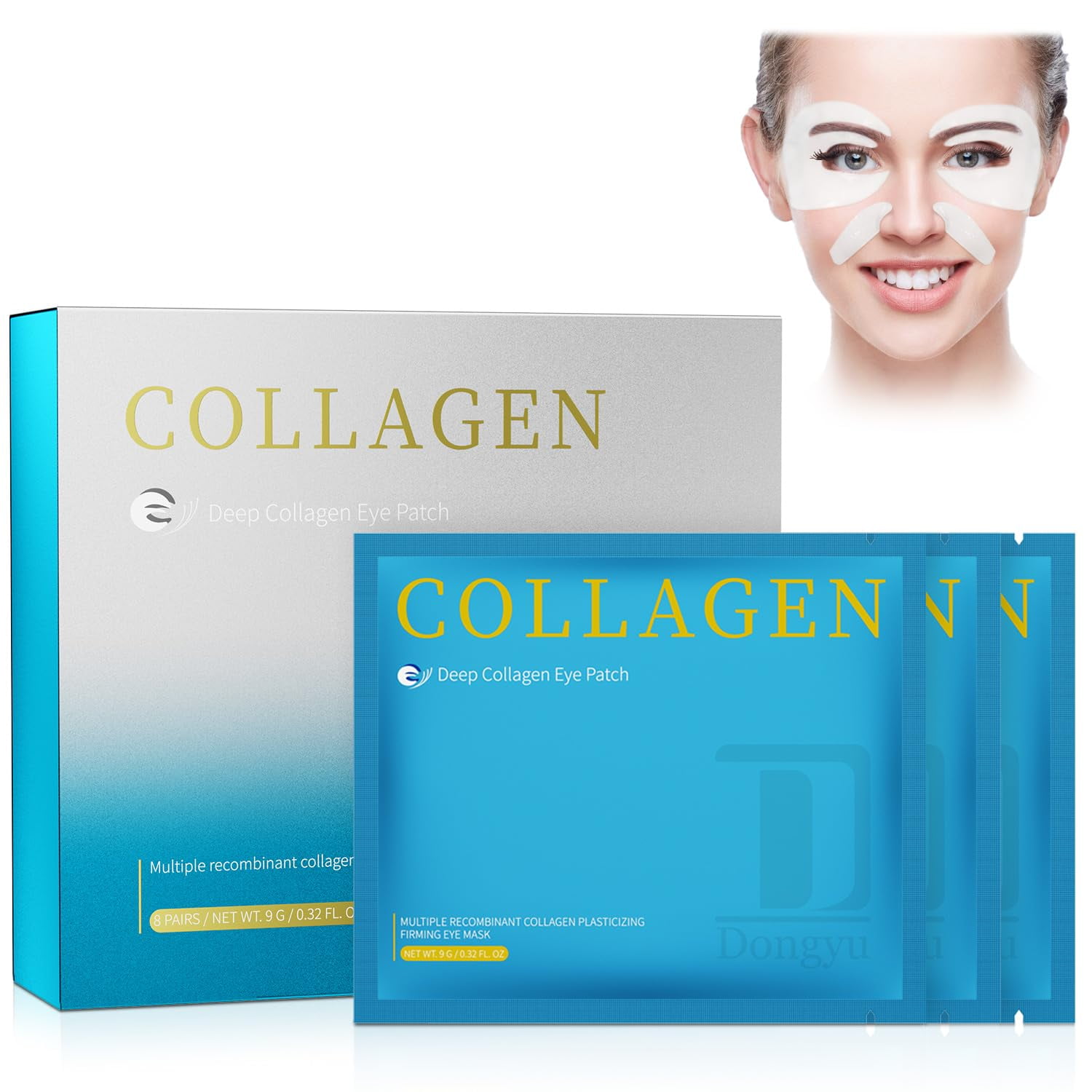 Dongyu Collagen Under DHF10 Patches: Real Collagen Overnight Gels Mask ...