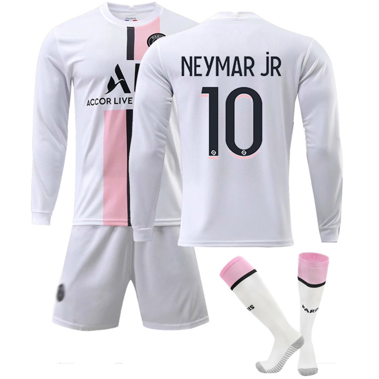 Dongzhu 21/22 French FC Away Game Soccer Jersey, #10 NEYMAR French Soccer Jersey 3 Piece Set ...