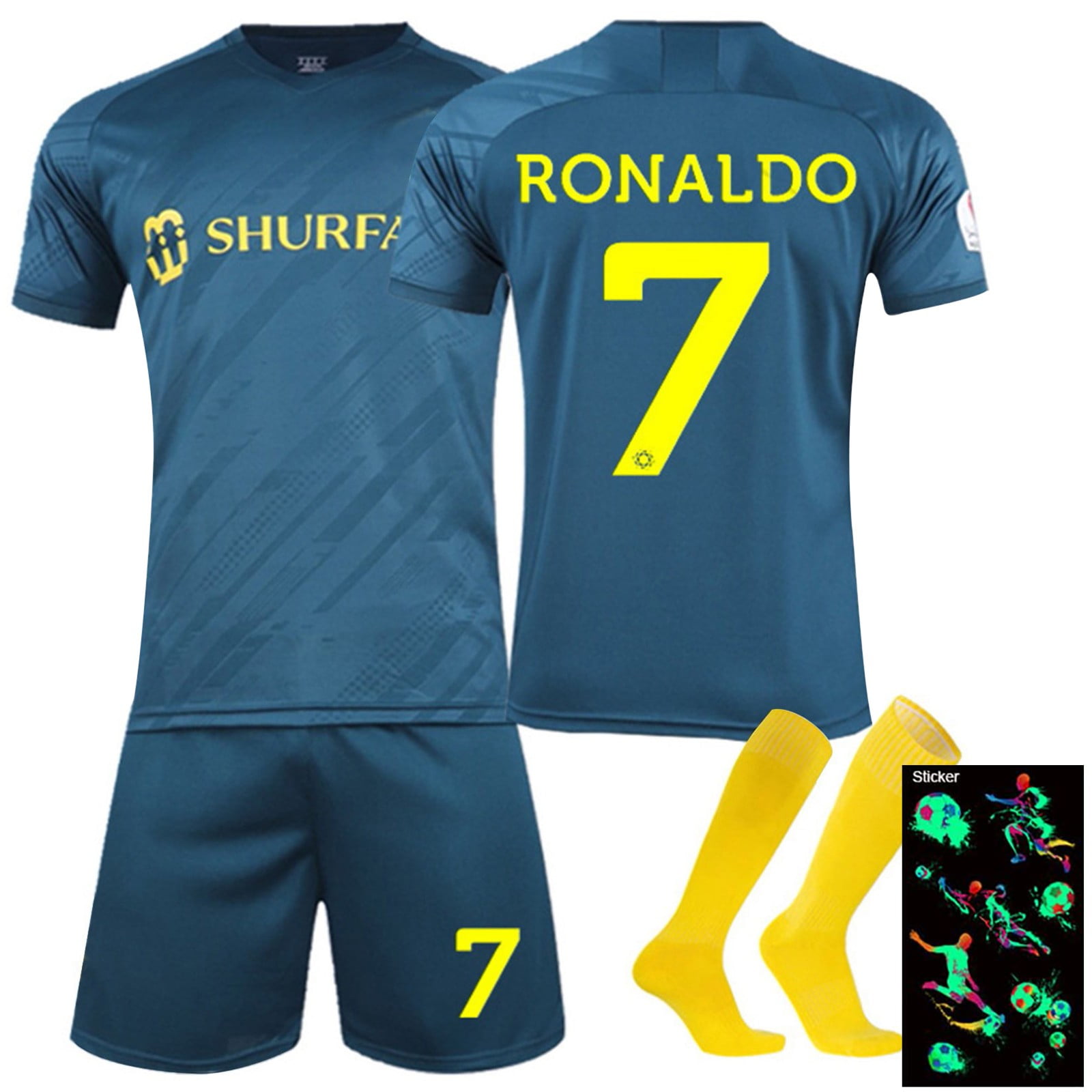 Dongzhu 22/23 Saudi Arabia FC Away Game Soccer Jersey with Sticker, #7 RONALDO Saudi Arabia ...