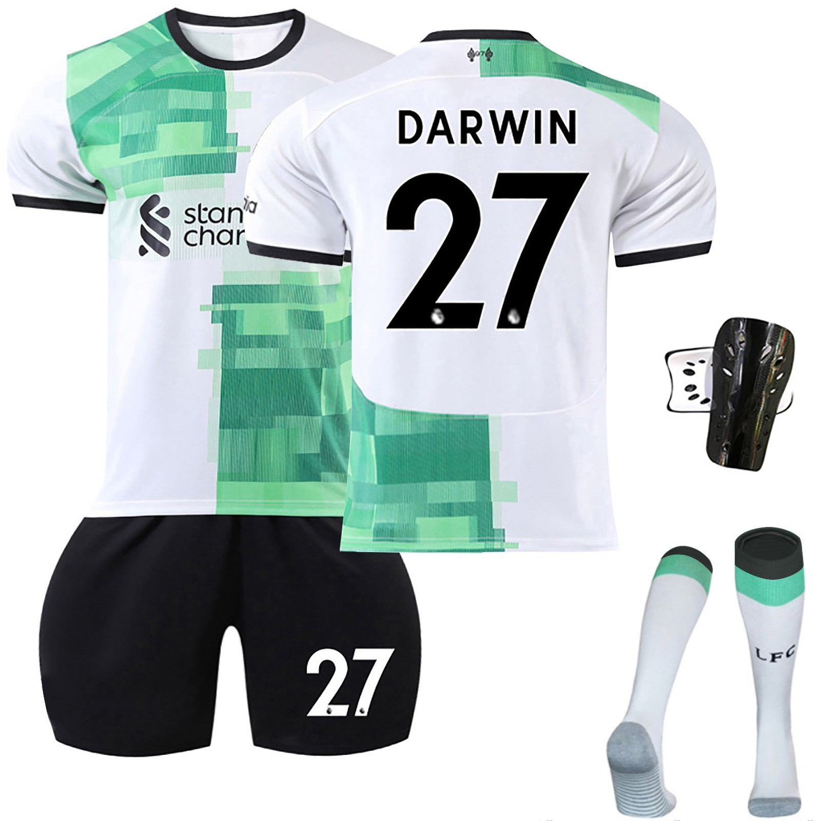 Dongzhu 2324 Liverpool Soccer League Away Game Soccer Jersey, Assorted Colors #27 DARWIN Short ...