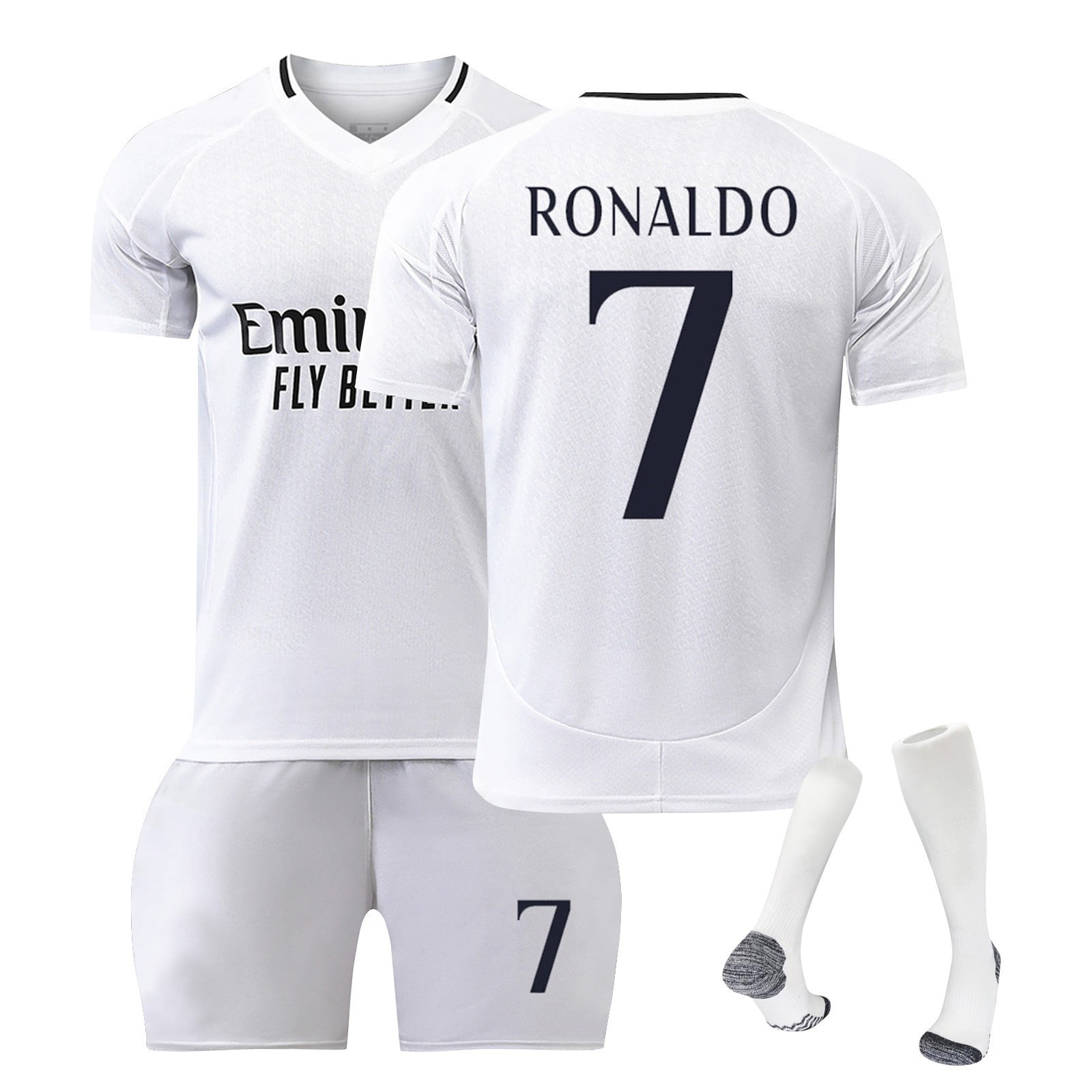 Dongzhu 24/25 Spanish FC Home Game Soccer Jersey, #7 RONALDO Spanish New Pattern Soccer Jersey 3 ...