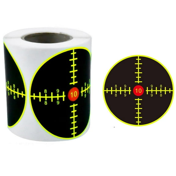 6" Shooting Targets Splatter Target Stickers, 100 Pcs/roll Self ...