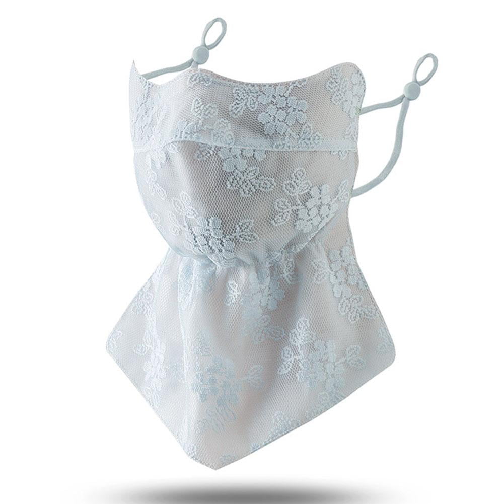 Dongzhur Floral Sunscreen Mask Sunscreen Mask Long Full Face Neck ...