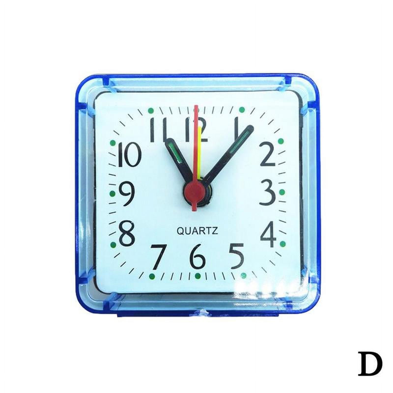 Dongzhur Small Alarm Clocks Travel Office Square Quartz Alarm Clocks ...