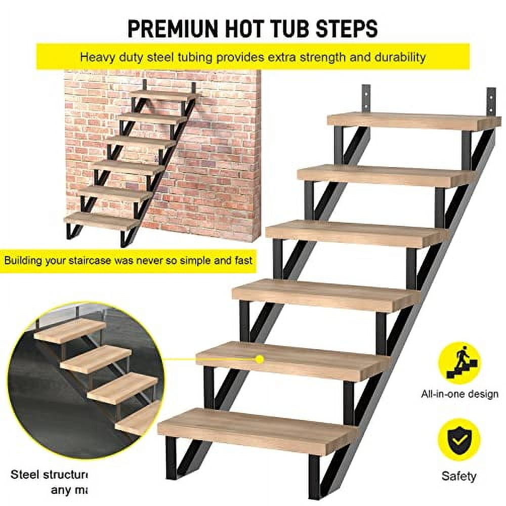 Doniks Steel Stair Step Riser -6 Step for Height 49.4 Inches Metal ...