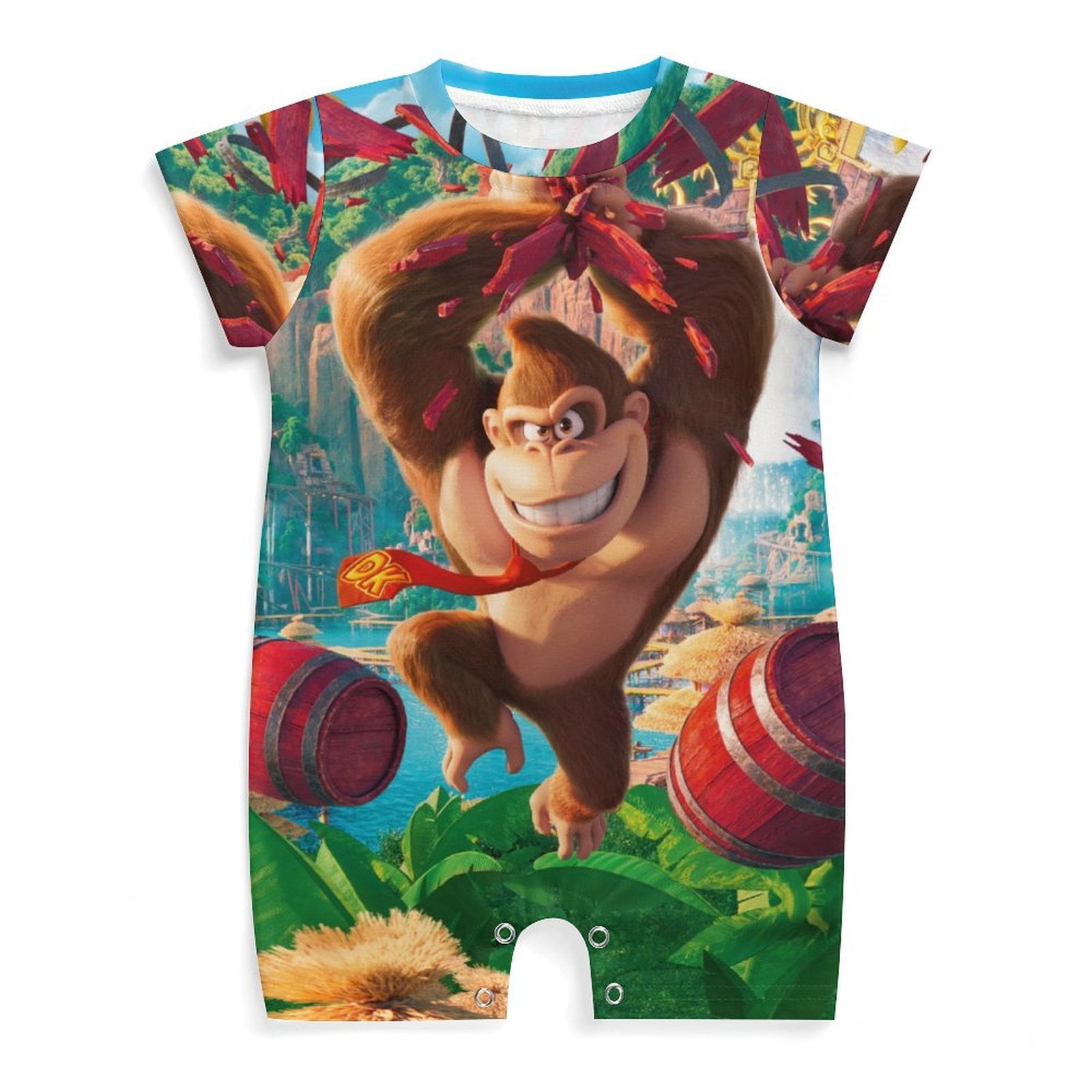 Donk-ey K-ong Baby Boy Girl Short Sleeve Romper Clothing Set Print ...