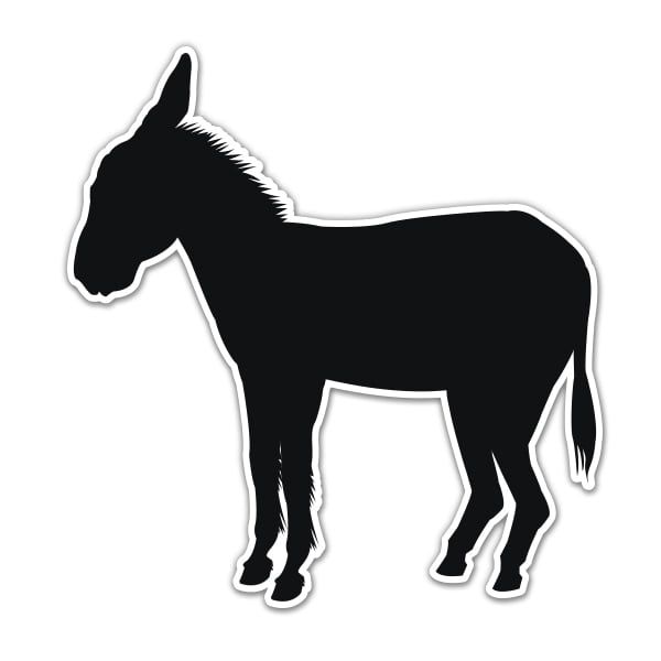 Donkey - 12" Vinyl Sticker Waterproof Decal - Walmart.com