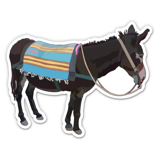Donkey - 8" Vinyl Sticker - For Car Laptop I-Pad - Waterproof Decal ...