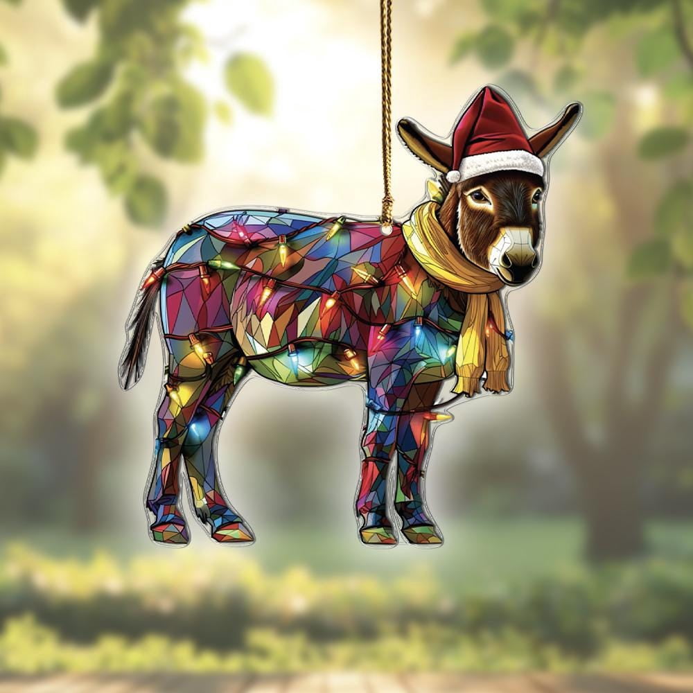 Donkey Acrylic Suncatcher Window Hanging, Donkey Ornaments, Donkey ...