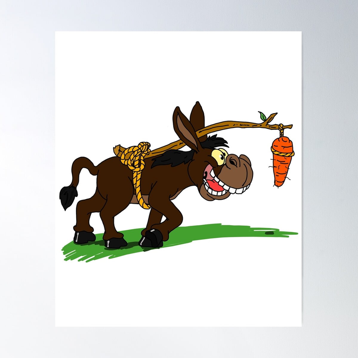 Donkey And His Carrot Funny Gift Idea For Carrots And Donkeys Lovers ...
