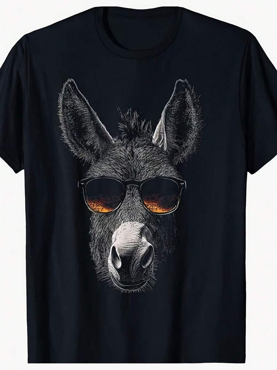 Donkey Animal Motif Sunglasses Art Donkey T-Shirt - Walmart.com
